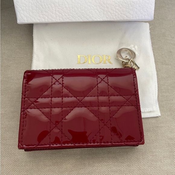 Dior | Accessories | Lady Dior Red Card Holder | Poshmark